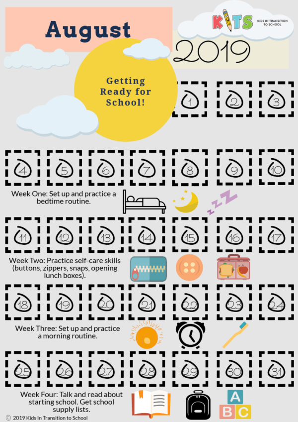 31 Days of Practice for a Confident Start to Kindergarten - KITS