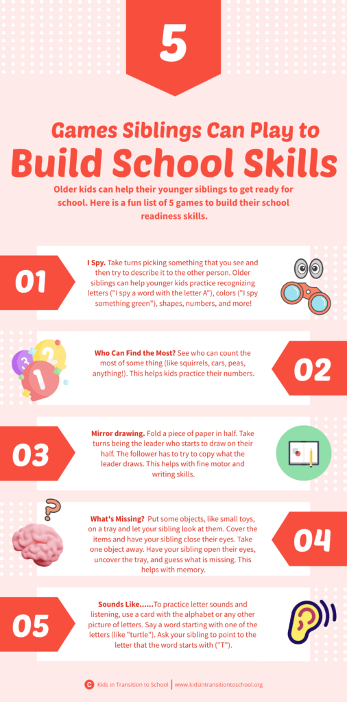 5 Games Siblings Can Play to Build School Skills-Infographic - KITS